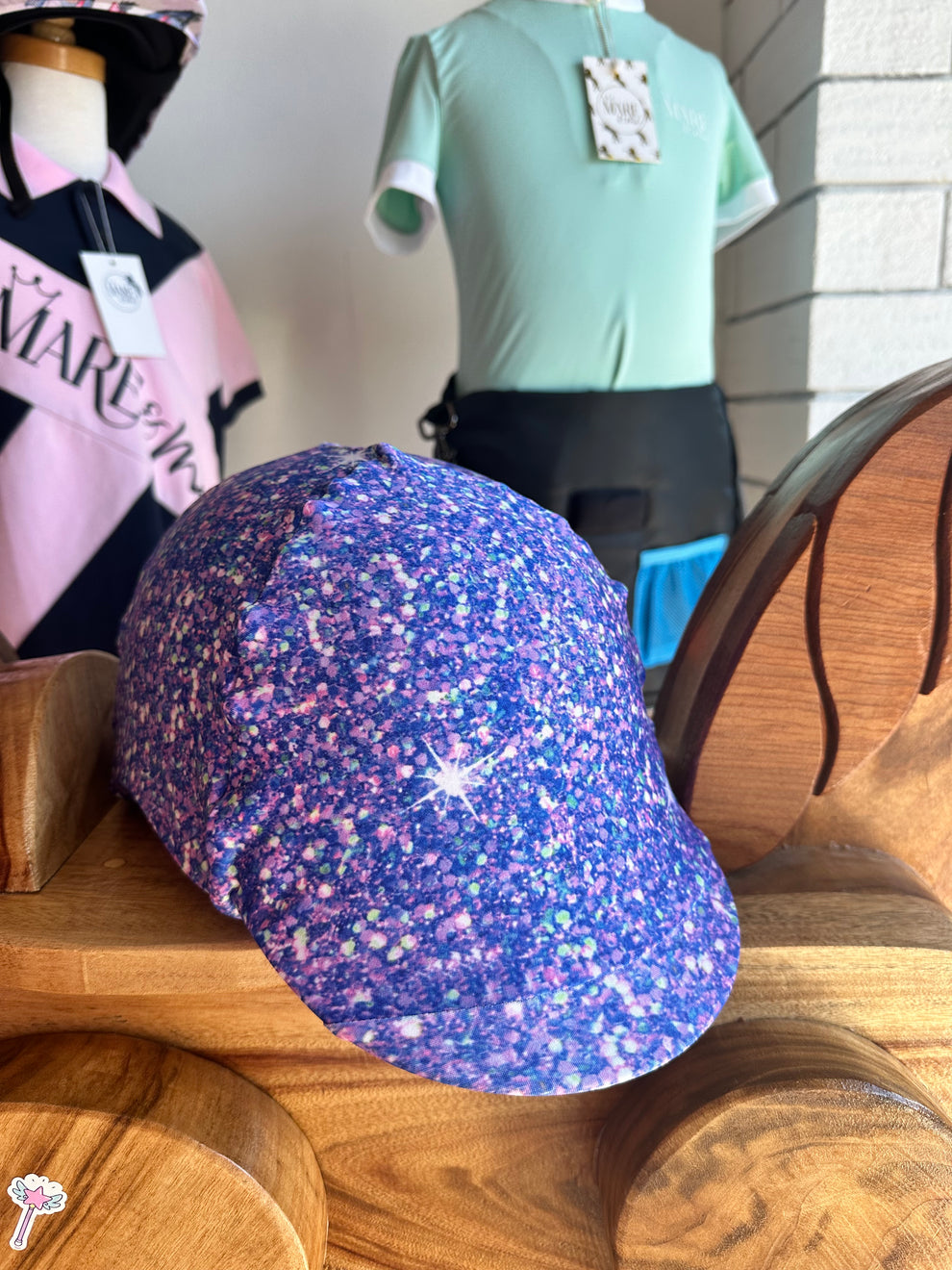 Sparkle Party Kids Helmet Cover - Purple – Penelope Claire Ponywear