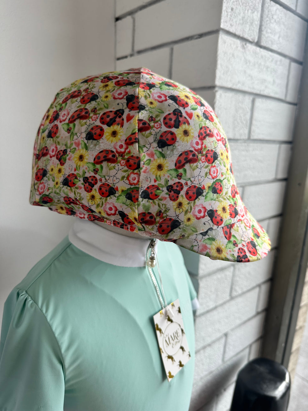 Kids Horse Riding Helmet Cover - Lady Bug Love Design – Penelope Claire ...