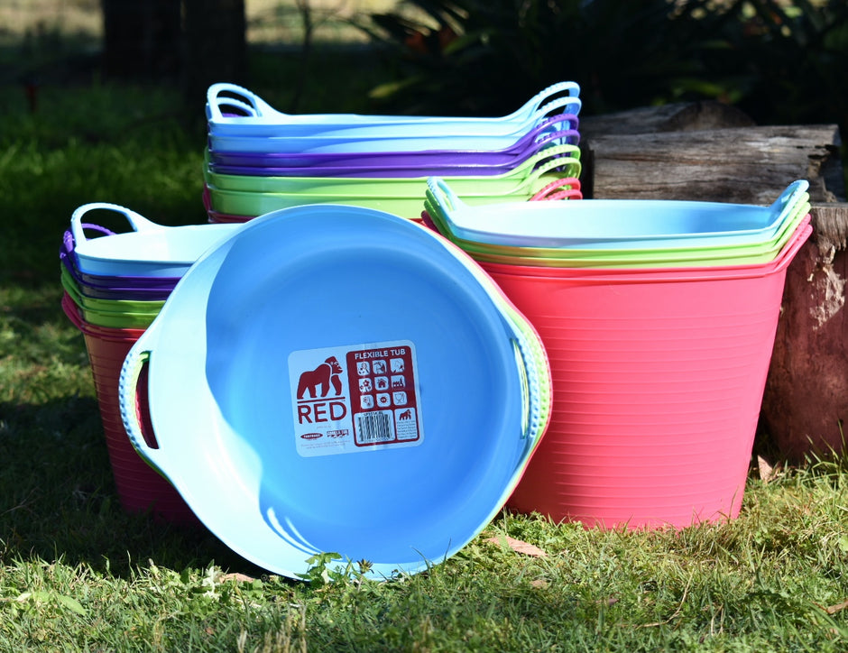 Red Gorilla Horse Feed Buckets, Shovels, Rakes and Stable Toys ...