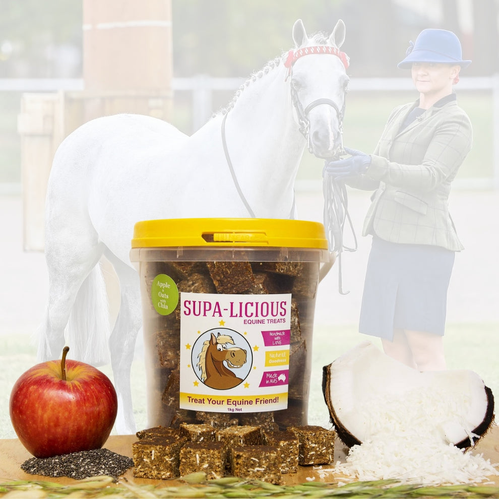 Supa-licious Apple & Oats Treats with Chia – Penelope Claire Ponywear